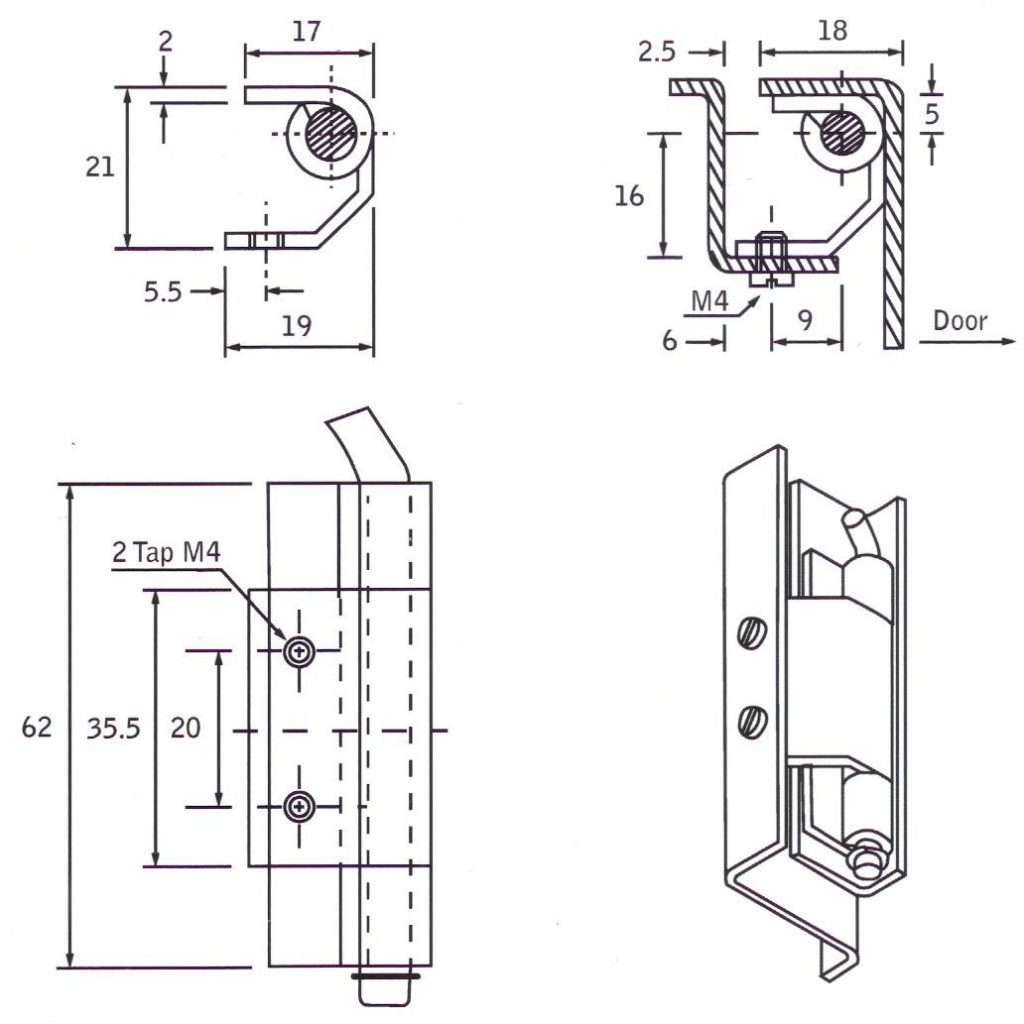 Stainless Steel Concealed Hinge | Prolec Australia