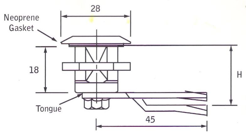 Quarter Turn Latch 5mm Double Bit Drive w/ CAM | Prolec Australia
