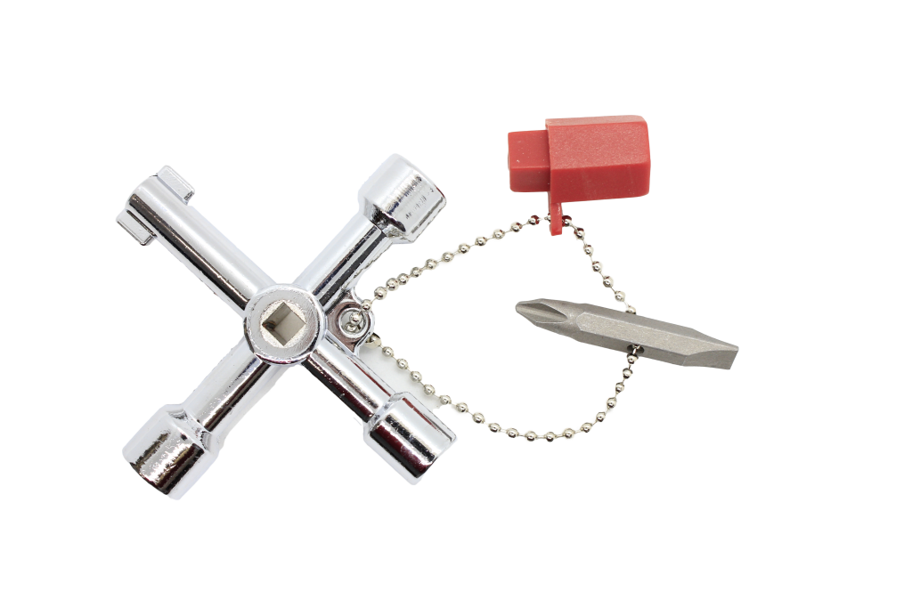 4-Way Panel Key – Zinc | Prolec Australia